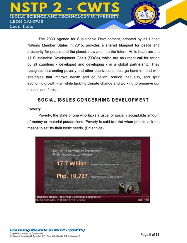 NSTP 2 CIVIC WELFARE TRAINING SERVICE MODULE | PDF