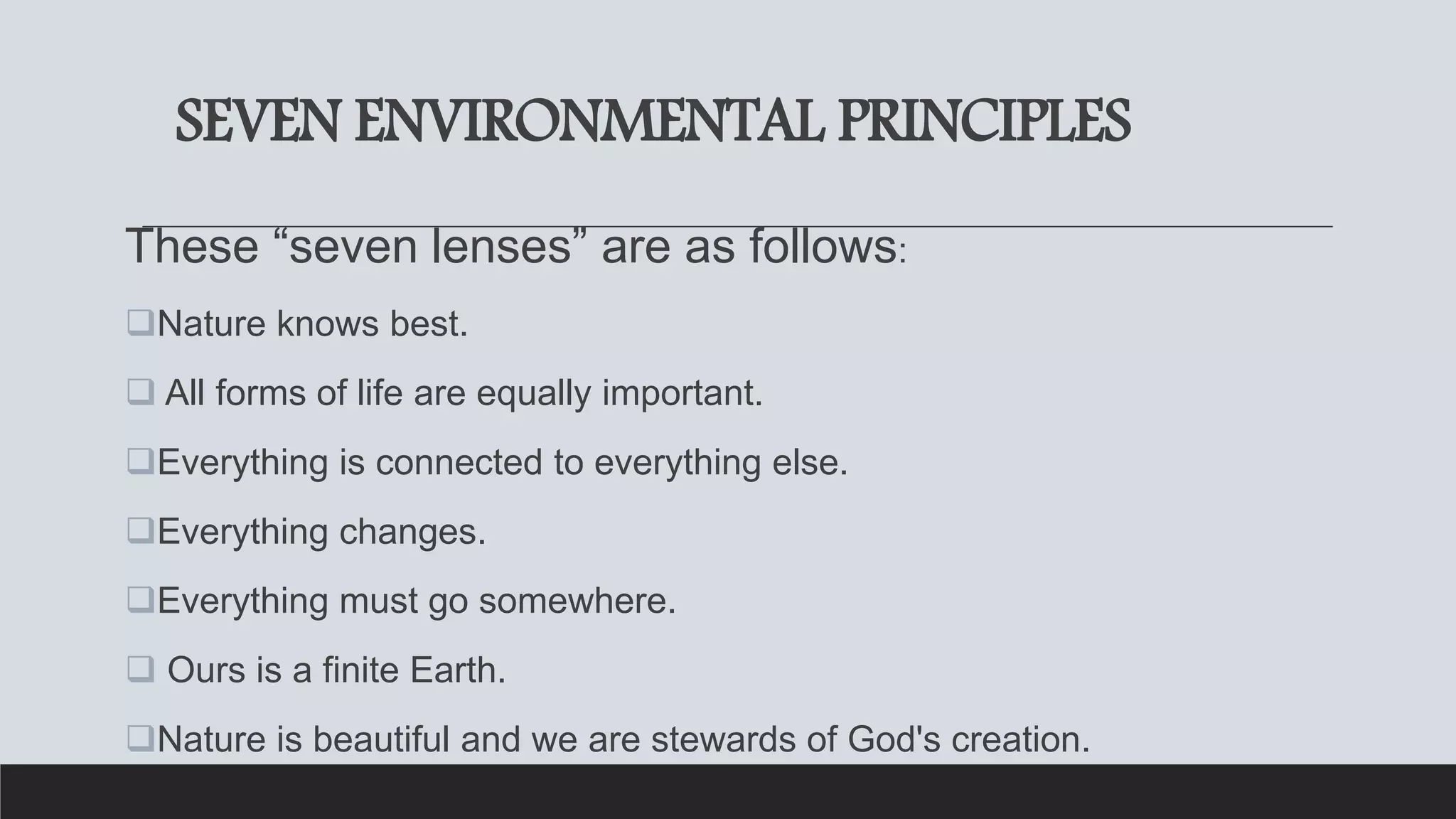 Principles and Law of Environment | PPTX