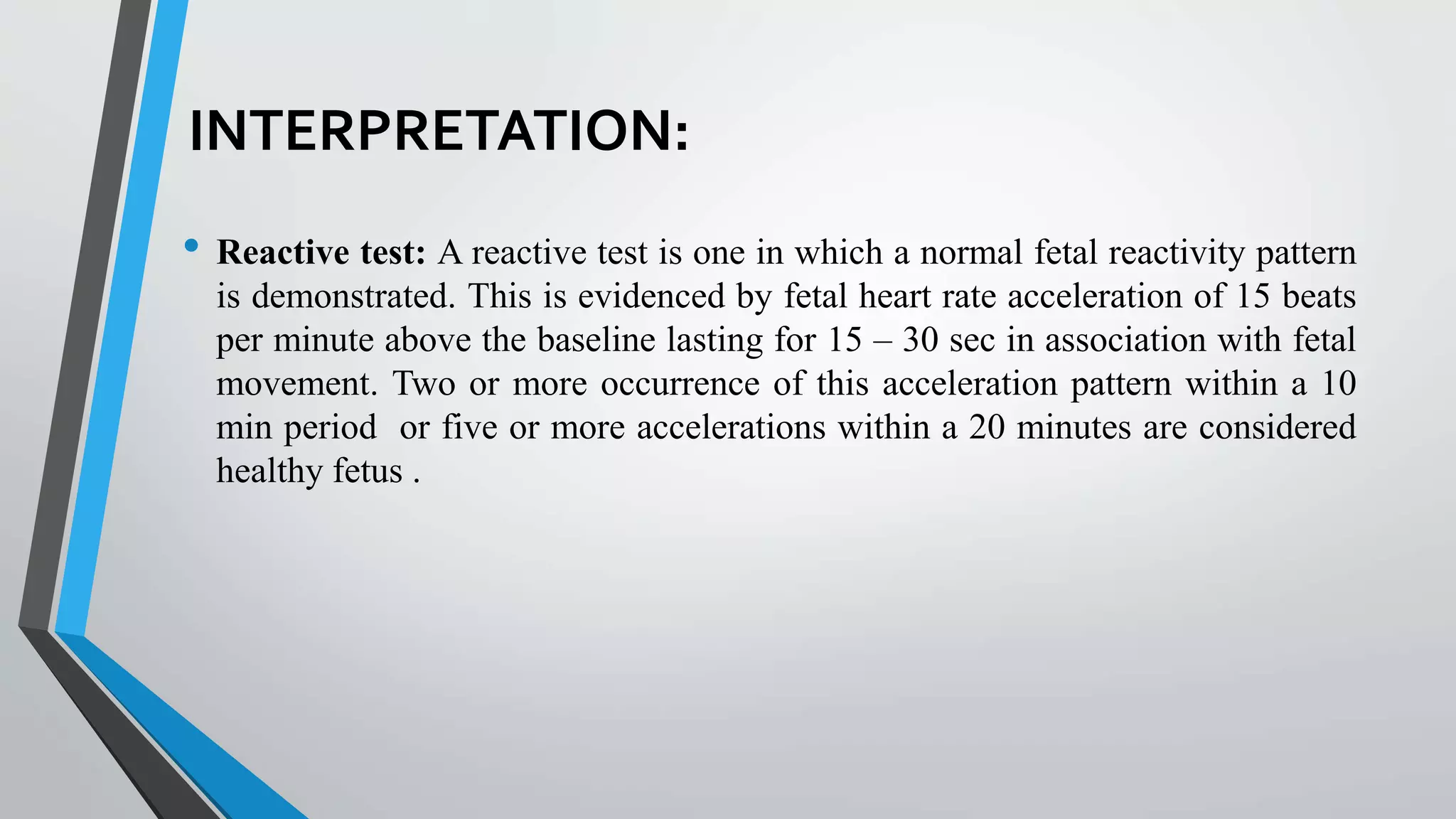 Non-stress test, and contraction stress test, presentation | PPTX