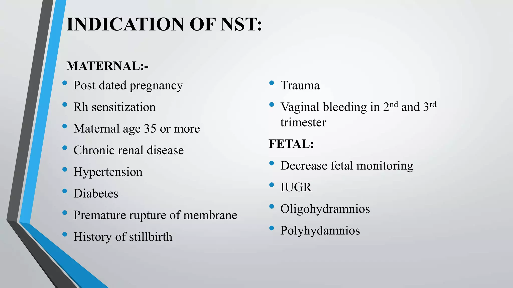 Non-stress test, and contraction stress test, presentation | PPTX