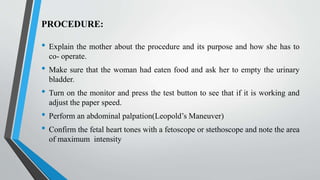 Non-stress test, and contraction stress test, presentation | PPTX