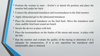 Non-stress test, and contraction stress test, presentation | PPTX