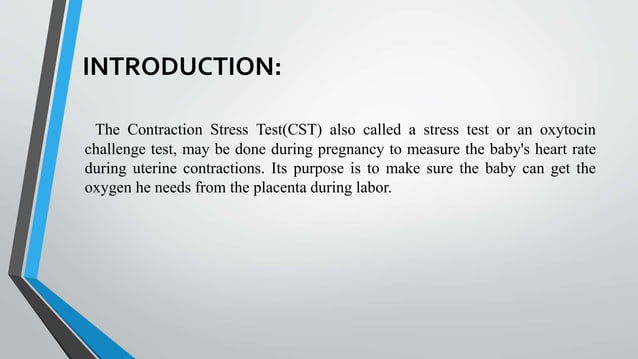 Non-stress test, and contraction stress test, presentation | PPTX ...