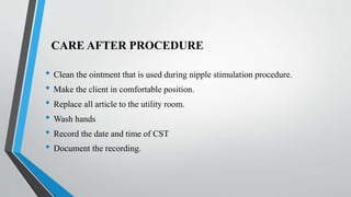 Non-stress test, and contraction stress test, presentation | PPTX