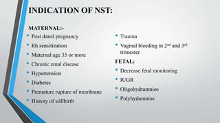 Non-stress test, and contraction stress test, presentation | PPTX