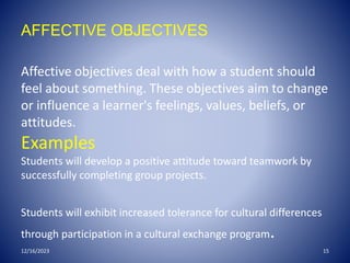 A BRIEF NOTE ON ÏNSTRUCTIONAL OBJECTIVES.pptx | Free Download