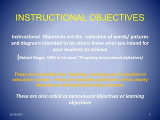 A BRIEF NOTE ON ÏNSTRUCTIONAL OBJECTIVES.pptx | Free Download