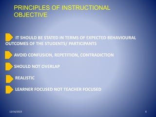 A BRIEF NOTE ON ÏNSTRUCTIONAL OBJECTIVES.pptx | Free Download