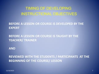 A BRIEF NOTE ON ÏNSTRUCTIONAL OBJECTIVES.pptx | Free Download