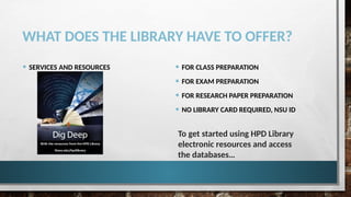 NSU KPCAM M1 Library Services Orientation | PPTX