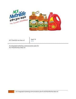 NSU MKT 337 final report, aci nutrilife rice bran oil | PDF