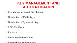 NS UNIT 2 Key Distribution and Management | PPTX