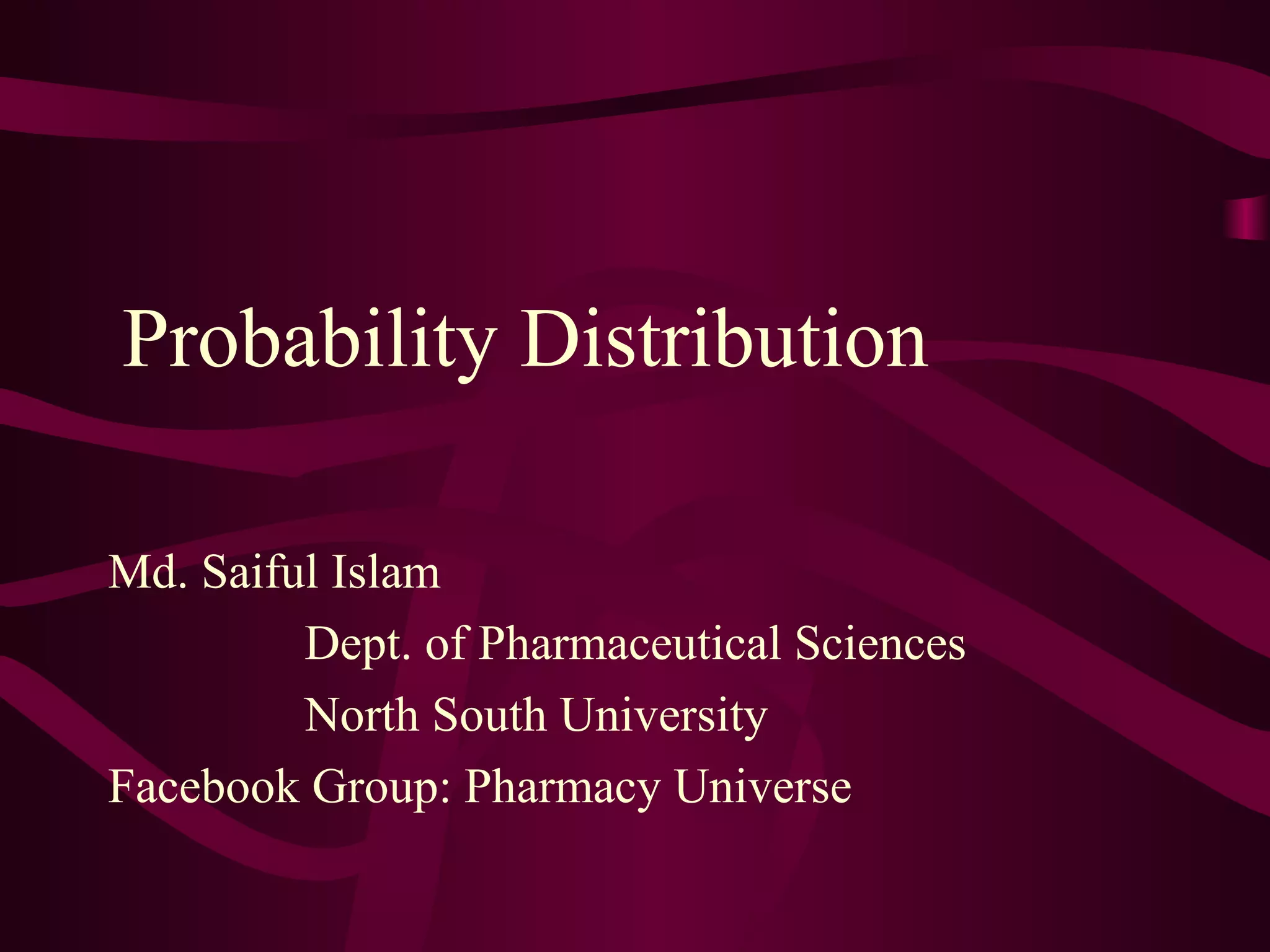 Probability Distribution | PPT