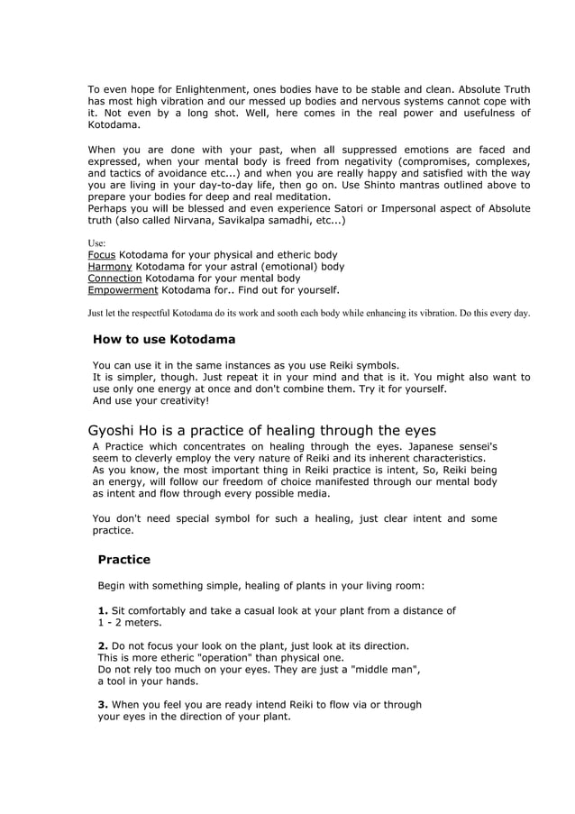 Hatsu rei-ho-a-basic-japanese-reiki-technique | PDF | Holistic Health ...