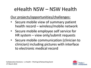 Collaborative Solutions eHealth Event - NSW Healthshare | PDF