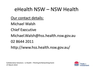 Collaborative Solutions eHealth Event - NSW Healthshare | PDF ...