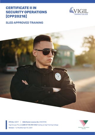 NSW Security Licence Training Course | PDF