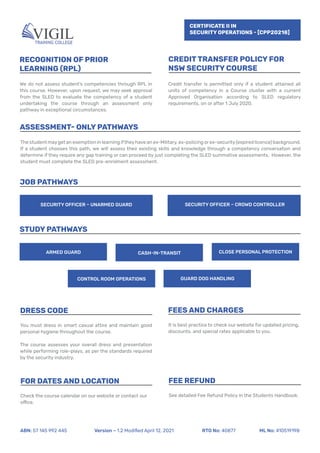 NSW Security Licence Training Course | PDF