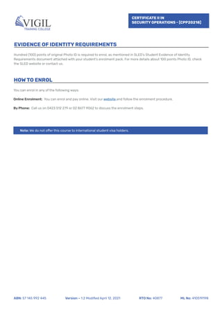 NSW Security Licence Training Course | PDF