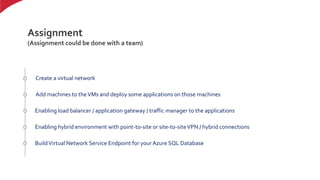 Azure Network and Infrastructure | PPTX