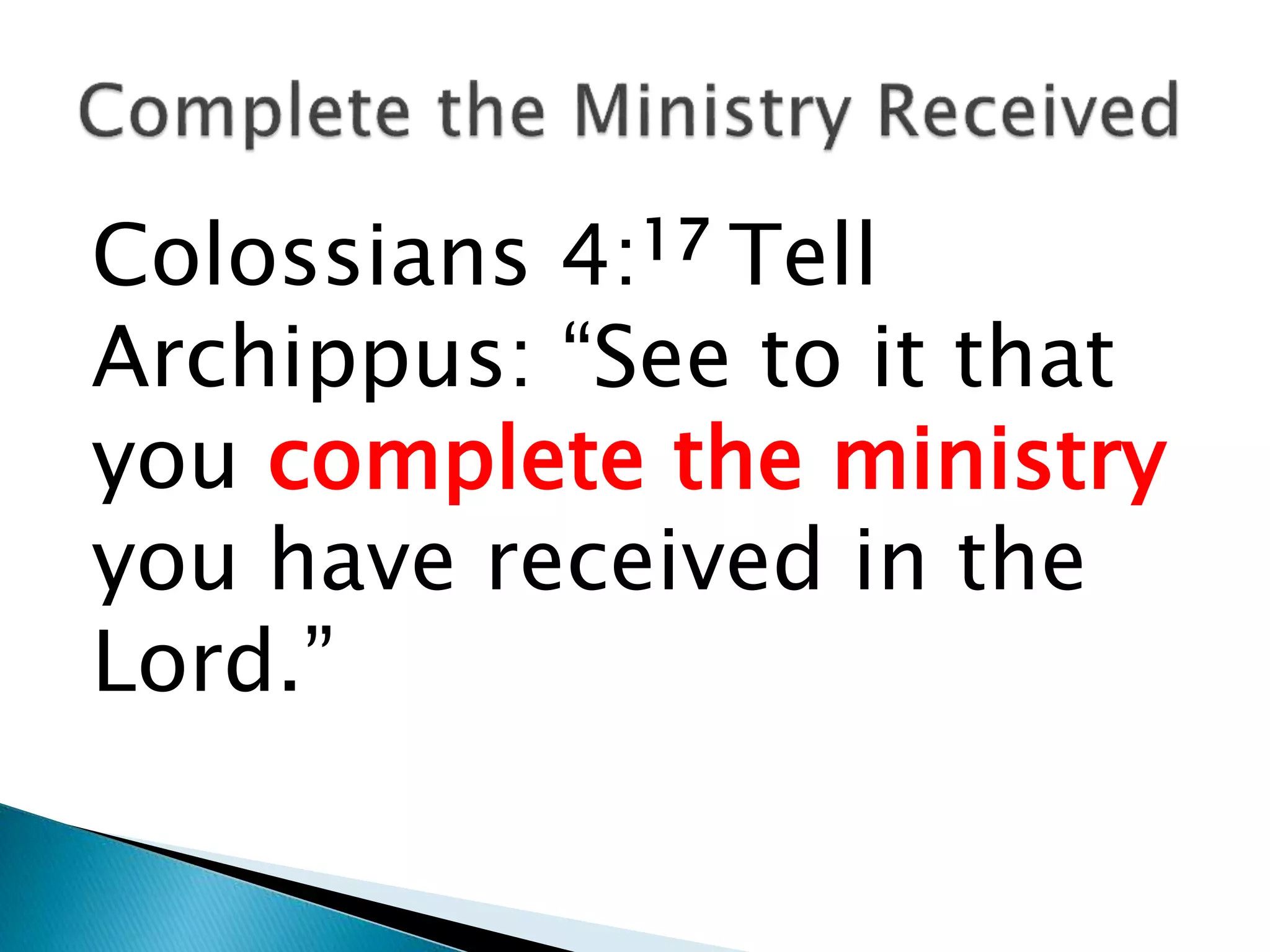 Colossians - Complete Maturity in Christ v. 2 | PPTX