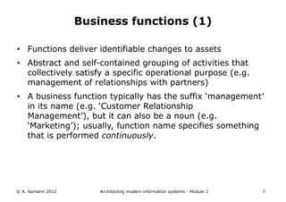 Architecting modern informaiton systems M2a business architecture | PPTX
