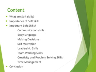 Soft-skills for students and work place environment | PPTX