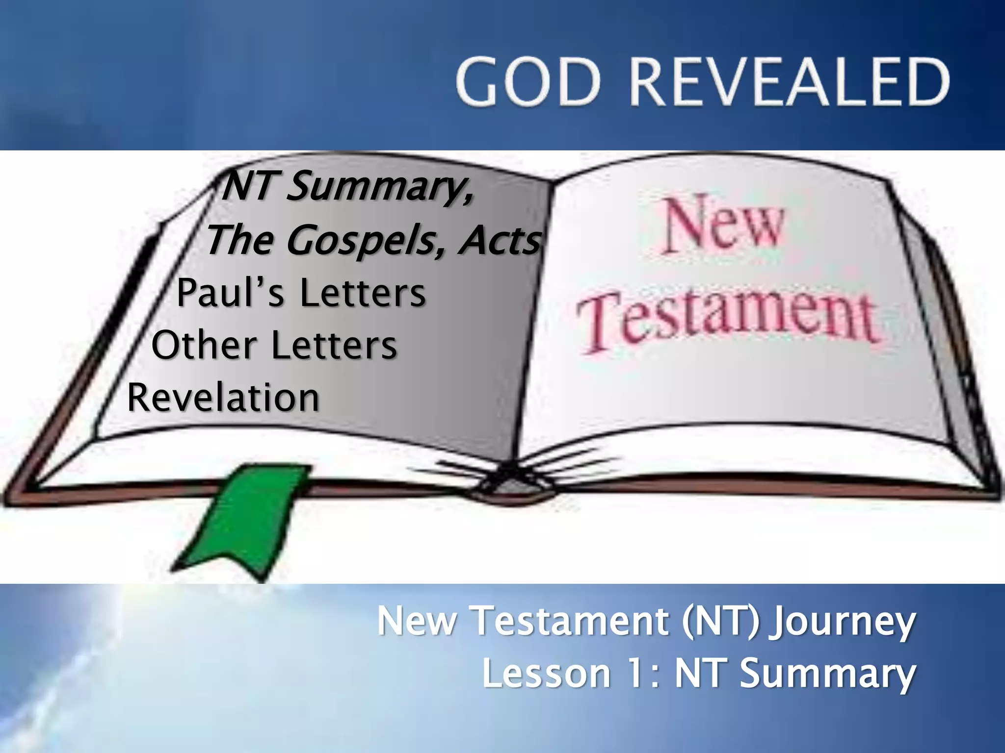 New Testament (NT) Summary v2 | PPTX
