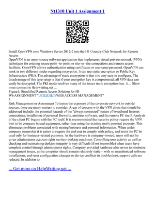 Nt1310 Unit 1 Assignment 1 | PDF