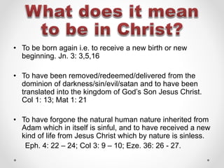 Understanding Who Is In CHRIST | PPTX