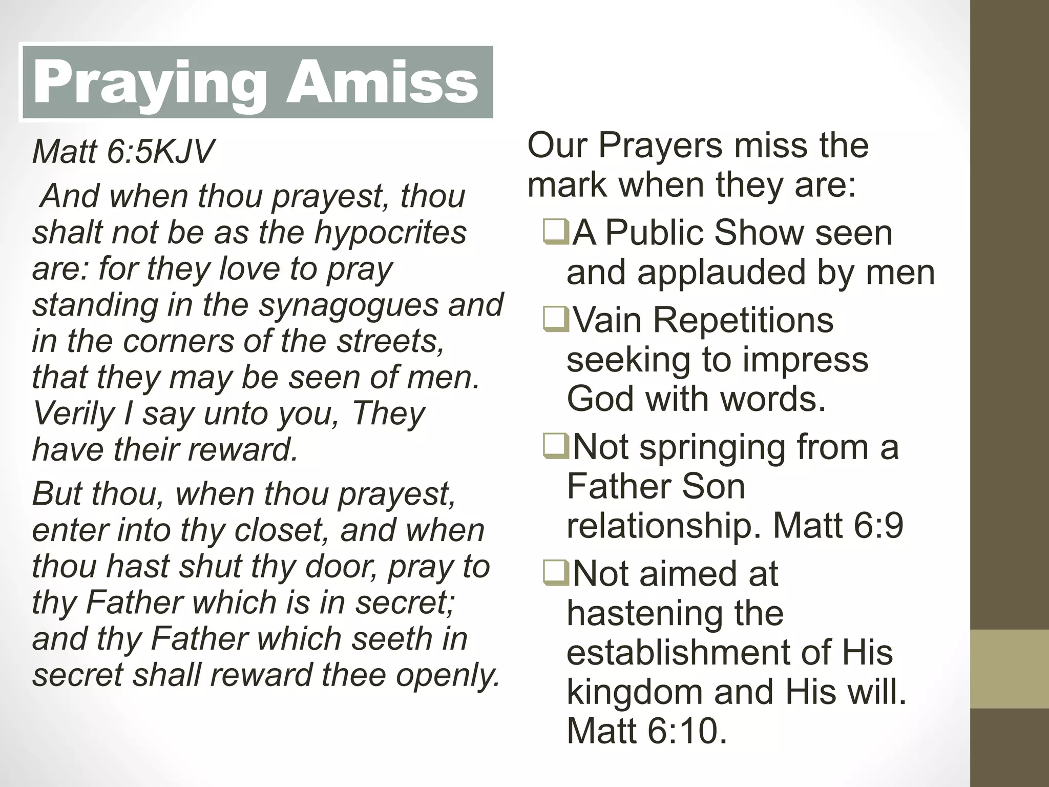 Praying In The Spirit | PPTX