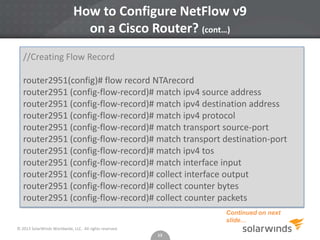 How to Configure NetFlow v5 & v9 on Cisco Routers | PPTX