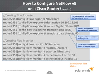 How to Configure NetFlow v5 & v9 on Cisco Routers | PPTX | Computer Networking | Computing