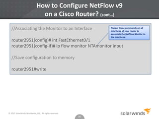 How to Configure NetFlow v5 & v9 on Cisco Routers | PPTX