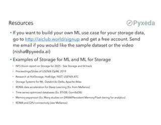 Storage Challenges for Production Machine Learning | PPT