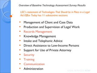 NTAP & LSC Tech Survey Highlights | PPT