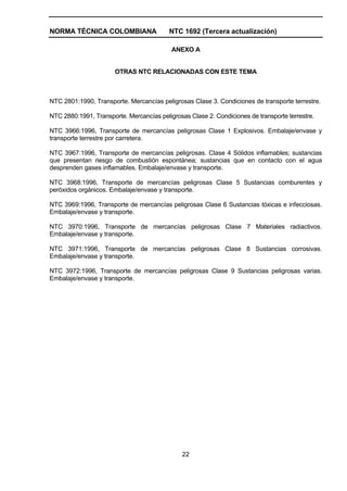Ntc 1692 peligrosos | PDF