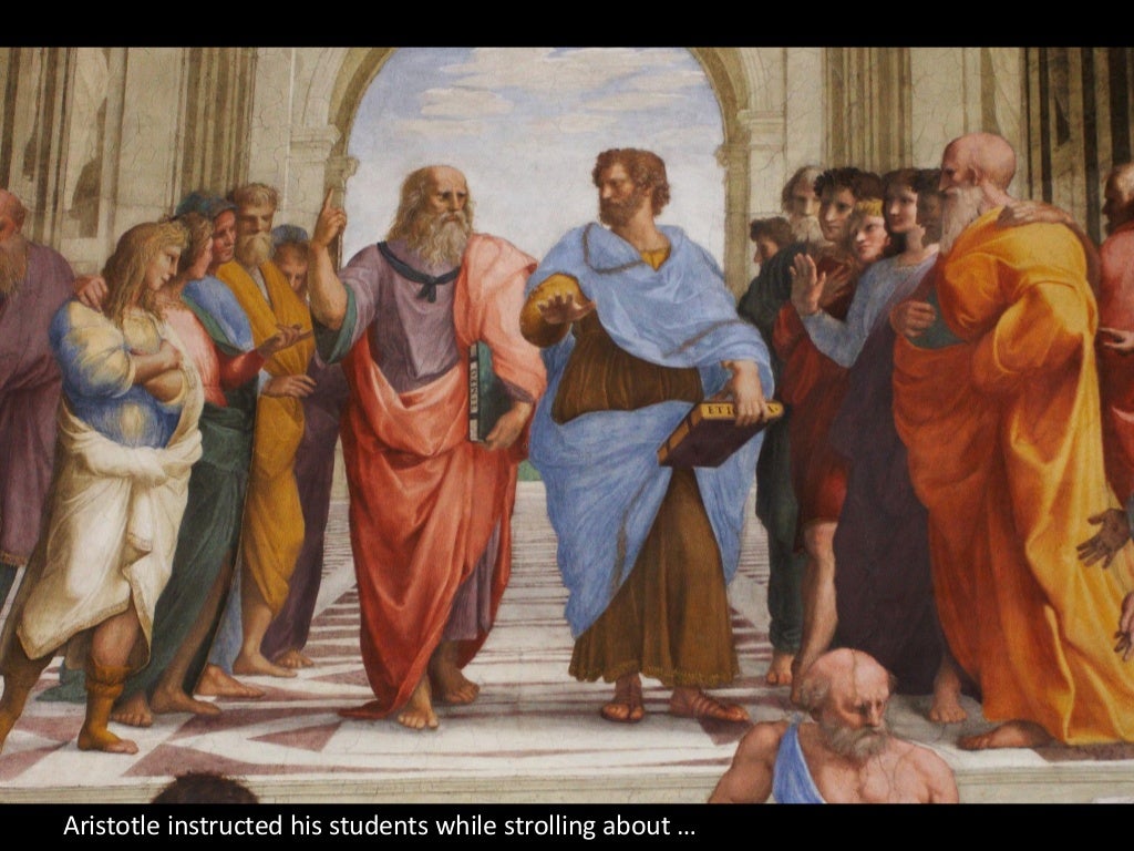 Aristotle instructed his students while