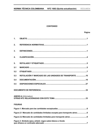 Norma tecnica colombiana NTC1692.pdf transporte | PDF