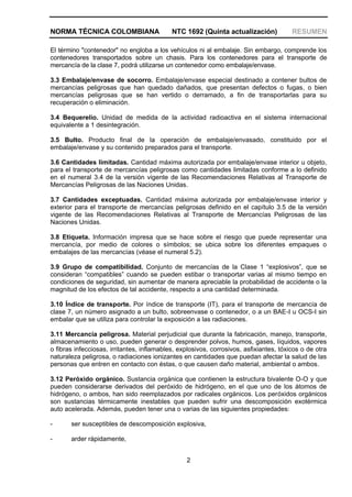 Norma tecnica colombiana NTC1692.pdf transporte | PDF