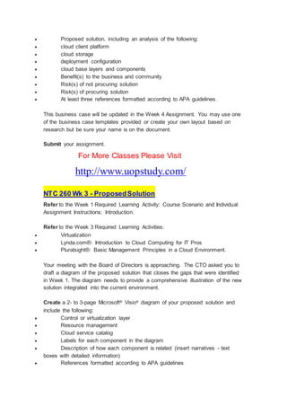 Ntc 260 ntc260 ntc 260 education for service uopstudy.com