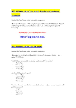 Ntc 362 effective communication uopstudy.com | Internet | Computing