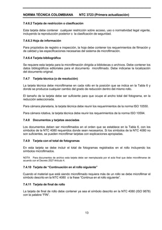 Ntc 3723 micrografia,microfilmacion | PDF