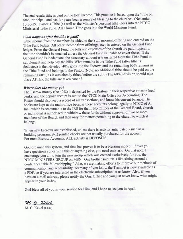 Ntcc Escrow Explanation | PDF