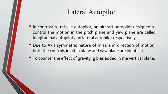 missile autopilot | PPTX | Radio Control | Hobbies & Interests