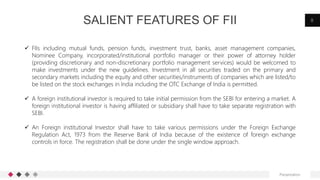 Foreign Institutional Investors | PPTX