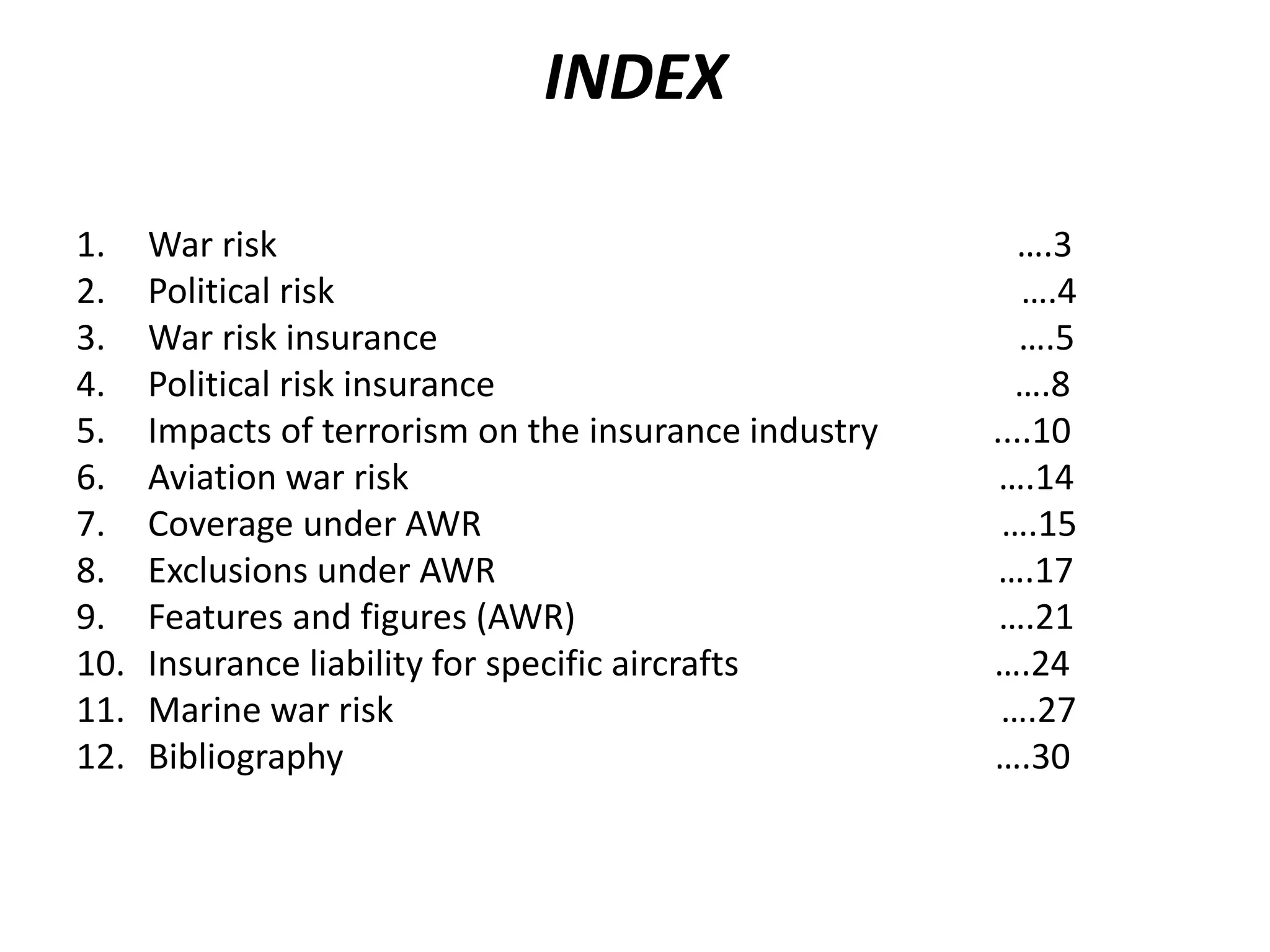 war risk insurance presentation education | PPTX