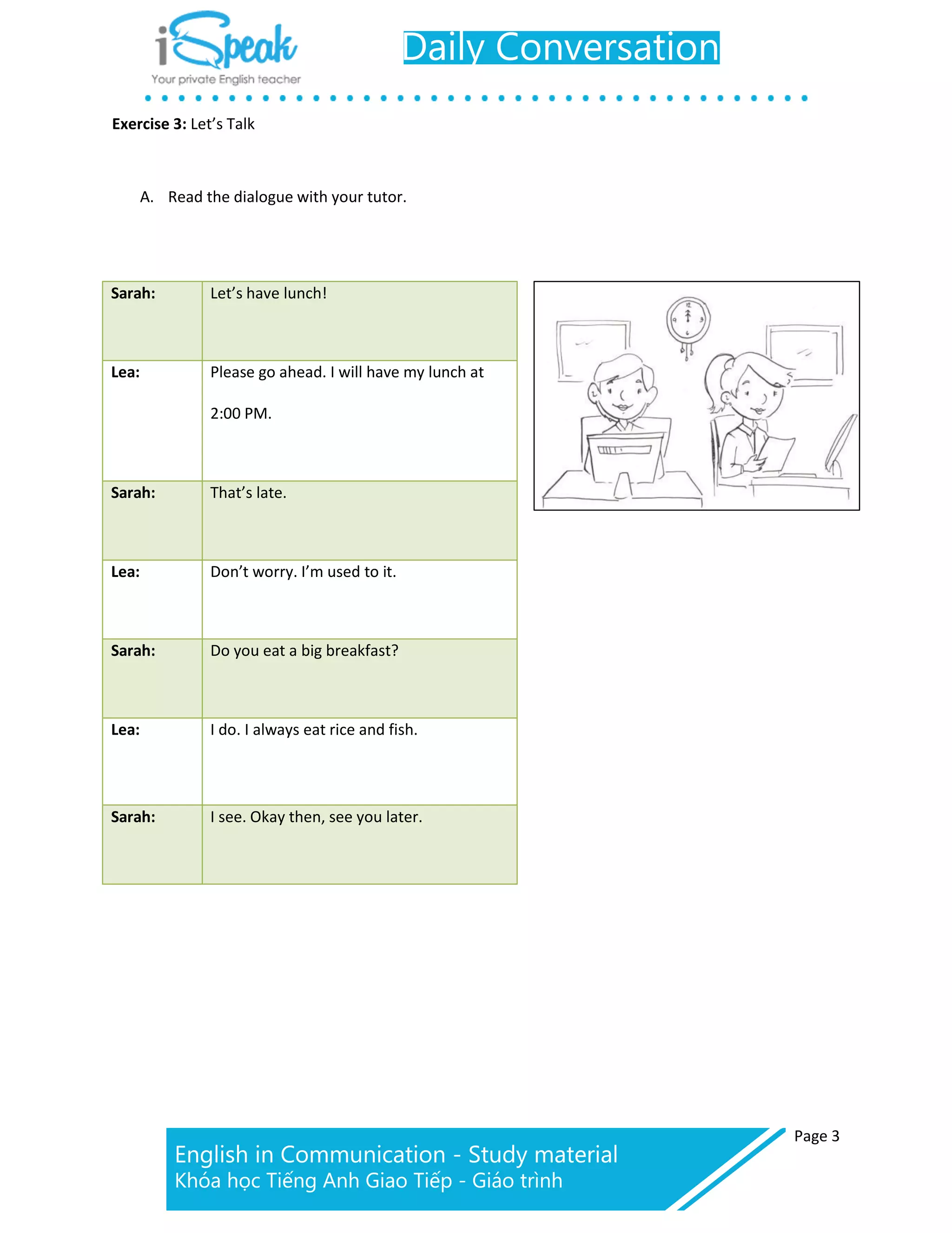 Chapter 4 unit 2. mealtime habits | PDF