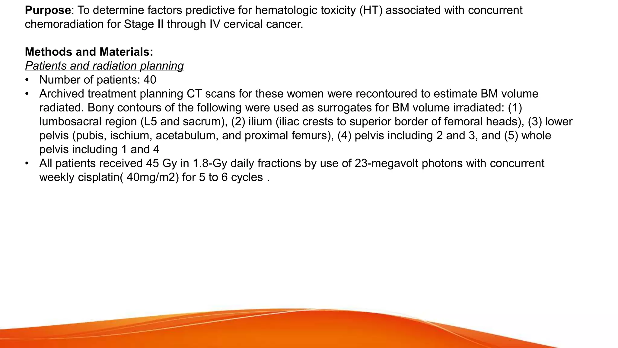 NTCP MODELLING OF ACUTE TOXICITY IN CARCINOMA CERVIX TREATED WITH CONCURRENT CHEMORADIATION | PPTX