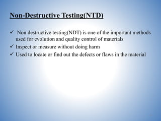 Non-Destructive Testing | PPTX
